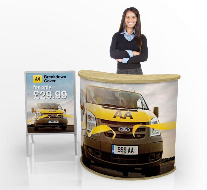 Promotional Counters for Portable Sales - Banner Stands UK