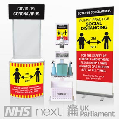 Covid 19 Hygiene Products | Virus Protection Screens & PPE | Stand Banner