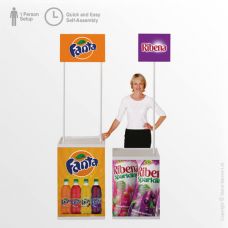 Portable Food Counter | Hot Food Sampling Counter | Stand Banner