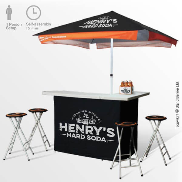 Portable Branded Bar, Printed Promotions Event Counter Portable Branded Bar, Printed Promotions Event Counter
